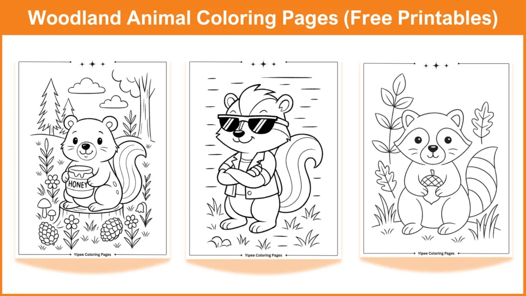Woodland Animal Coloring Pages | Free PDFs Download Now