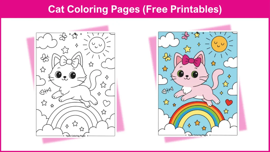 Cat Coloring Pages | Free PDFs and Download Now