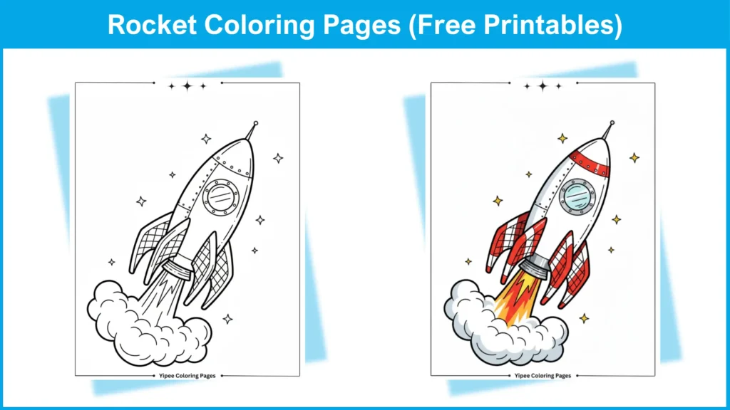 Free Rocket Coloring Pages for Kids to Print In 2026